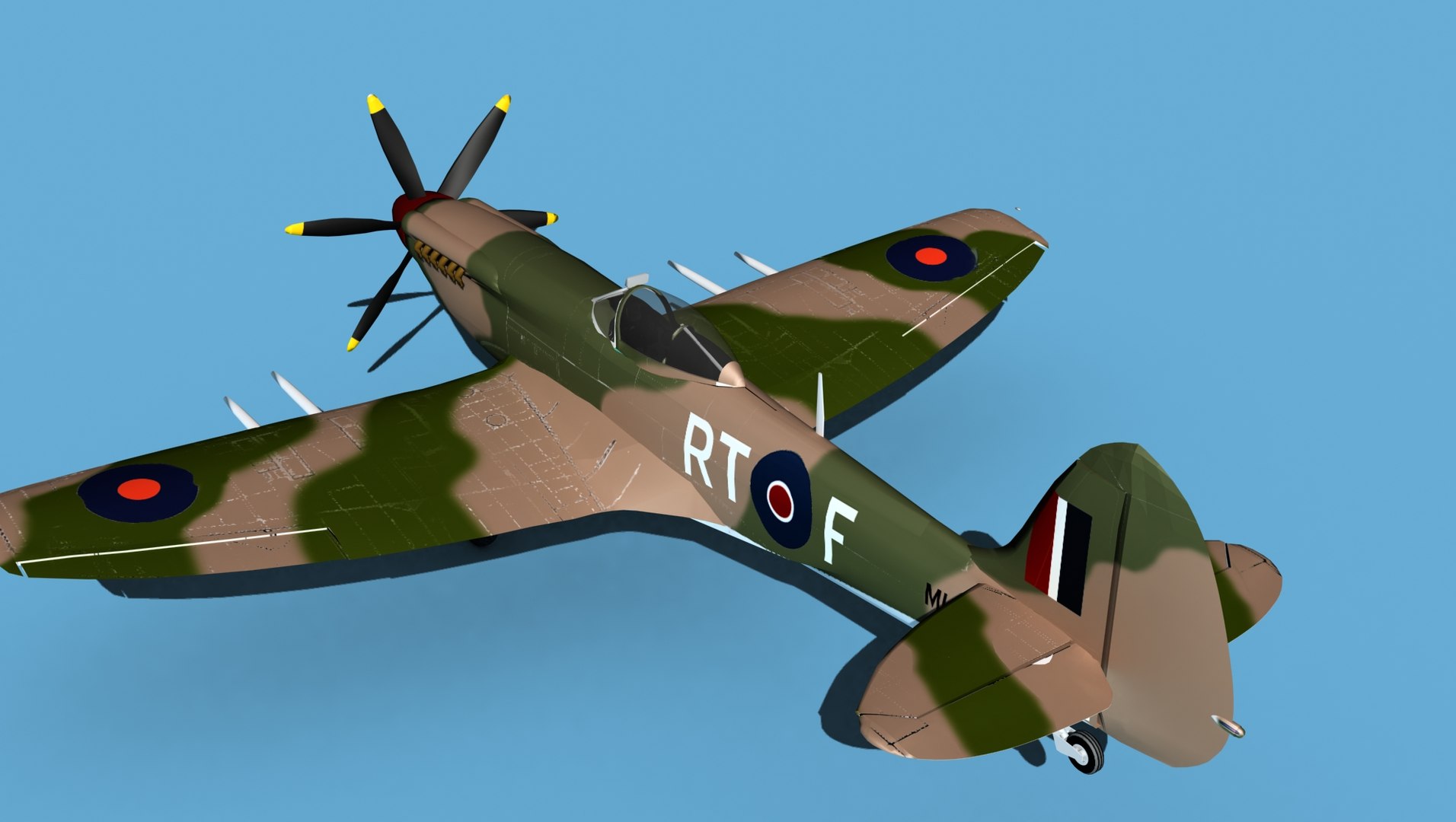 Supermarine Spitfire Mk XXIII V04 3D Model - TurboSquid 1926323