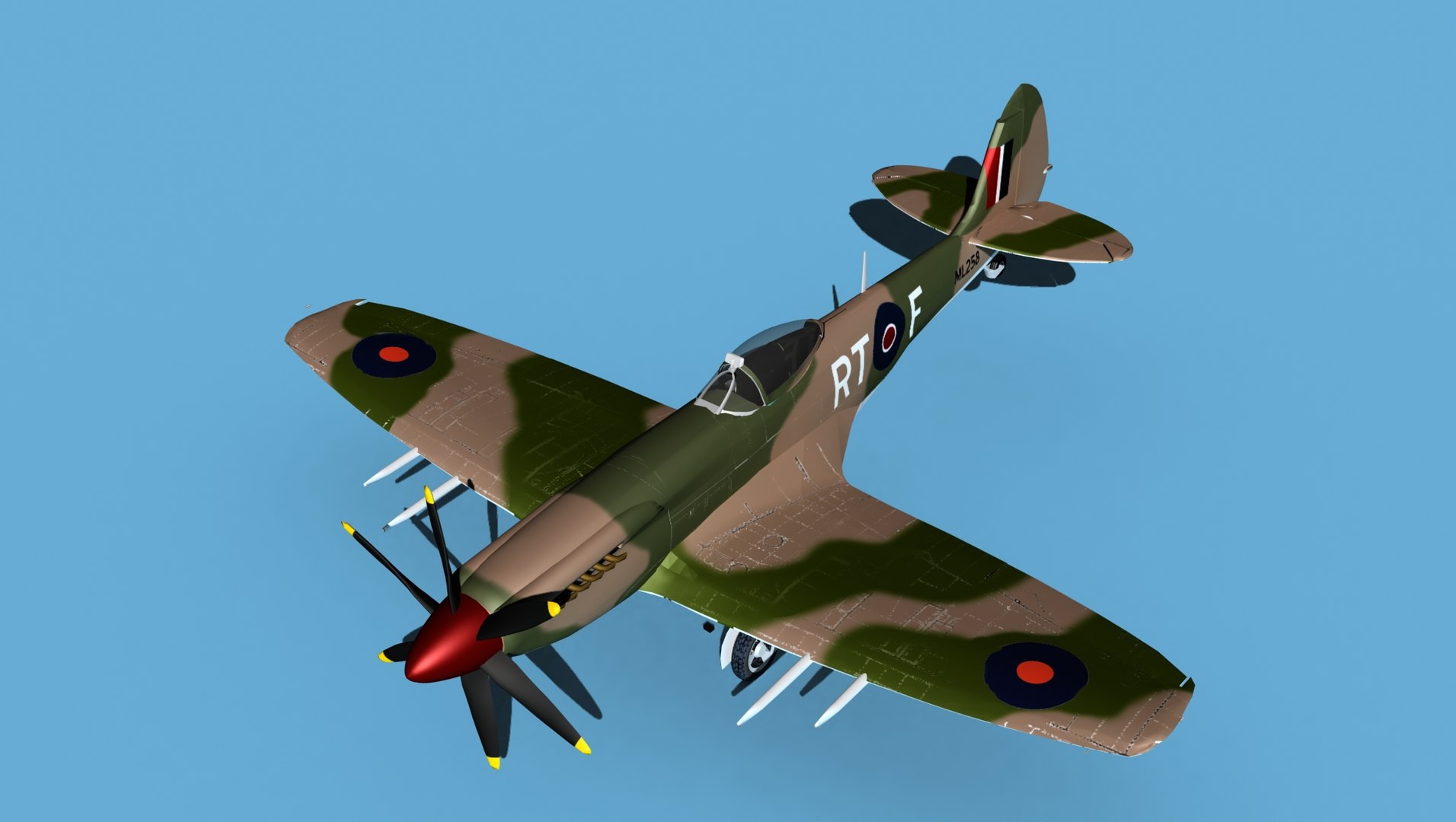 Supermarine Spitfire Mk XXIII V04 3D Model - TurboSquid 1926323