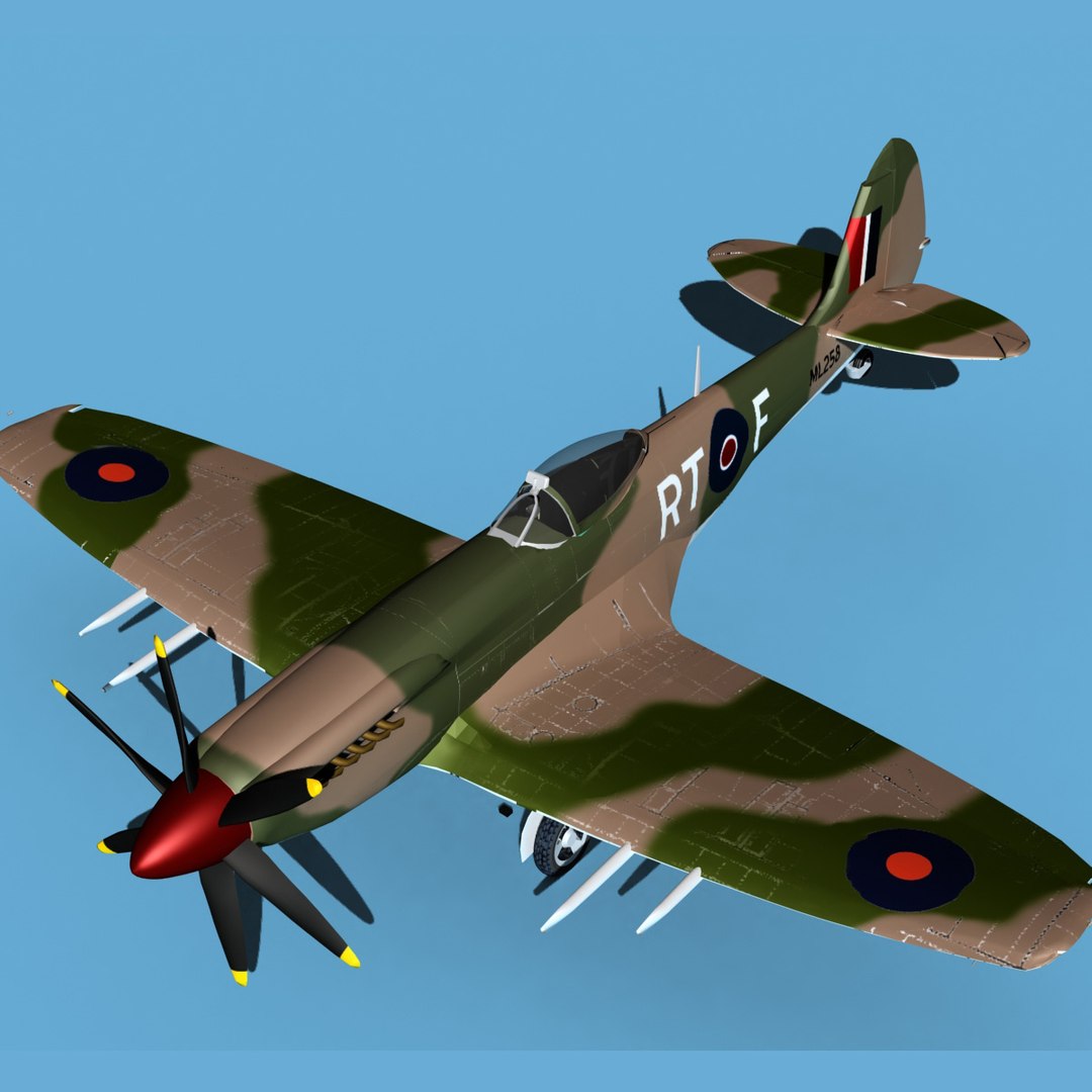 Supermarine Spitfire Mk XXIII V04 3D Model - TurboSquid 1926323