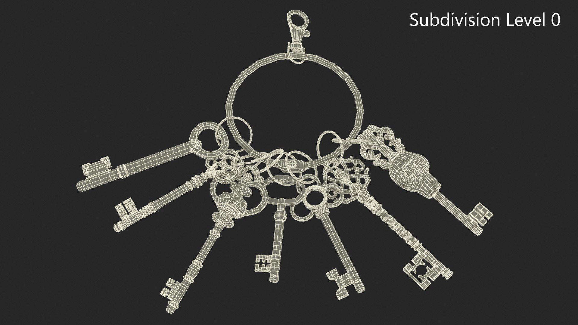 3D Skeleton Keys Bunch Gold Model - TurboSquid 2248093