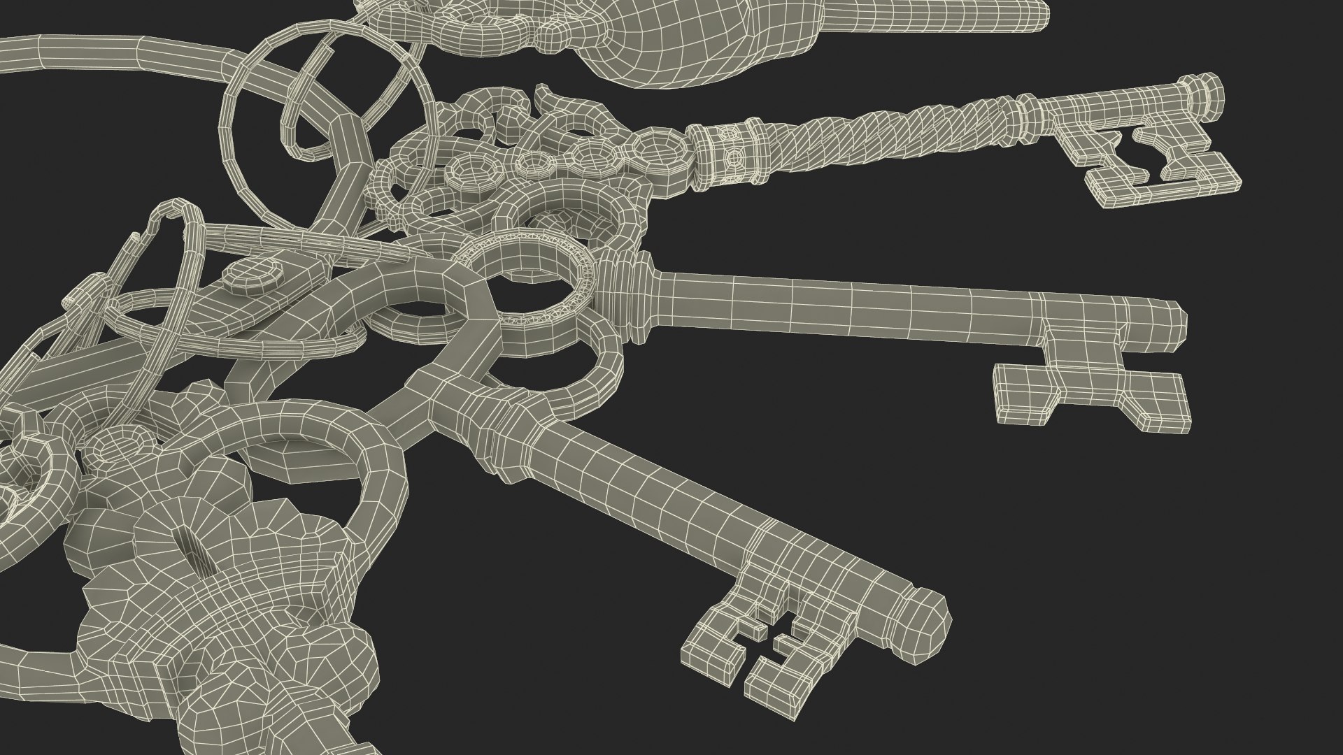 3D Skeleton Keys Bunch Gold Model - TurboSquid 2248093