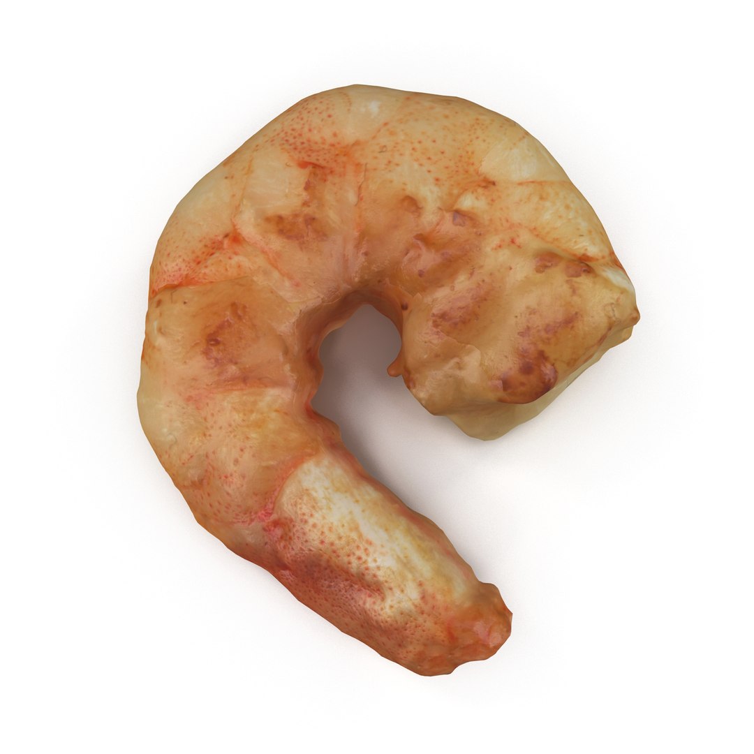 3d Cooked Prawn