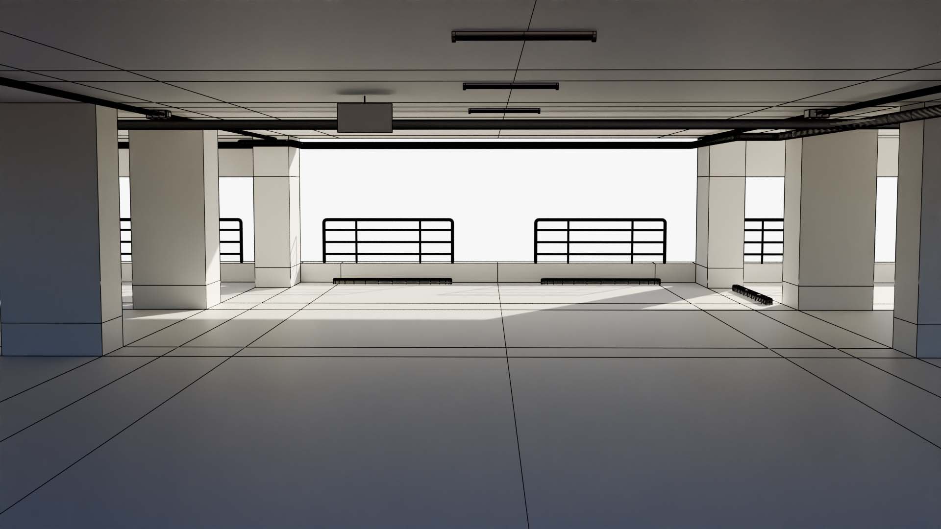 Parking Garage Model - TurboSquid 2163356