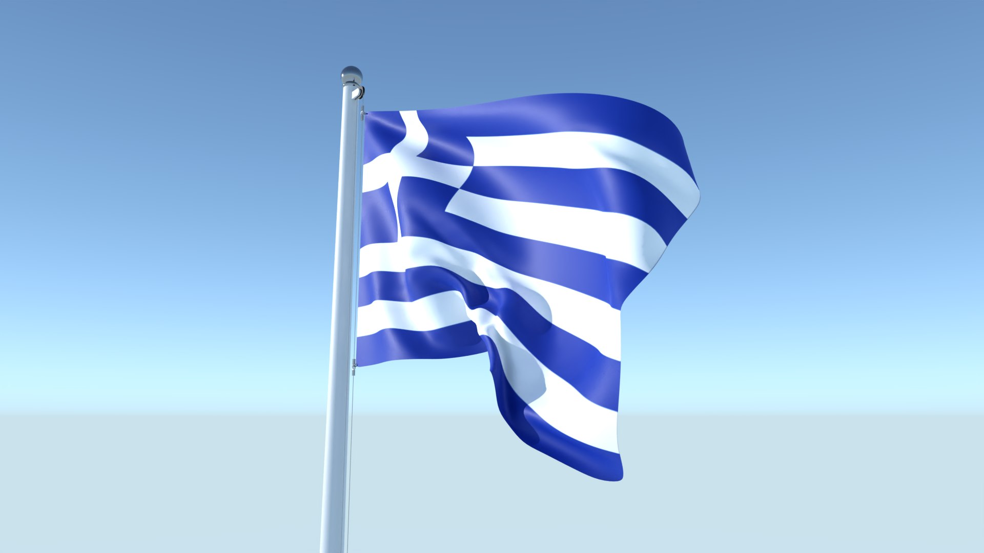 3D Animated Flag Of Greece Model - TurboSquid 1737539