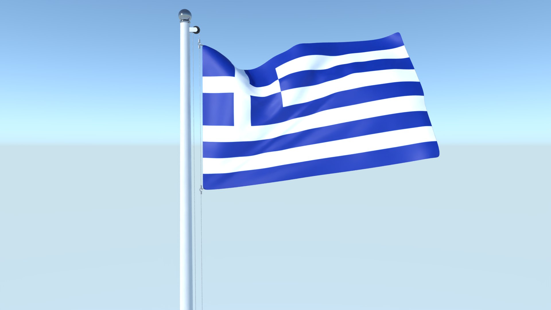 3D Animated Flag Of Greece Model - TurboSquid 1737539