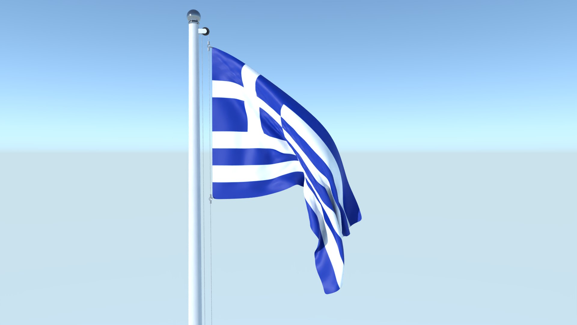 3D Animated Flag Of Greece Model - TurboSquid 1737539