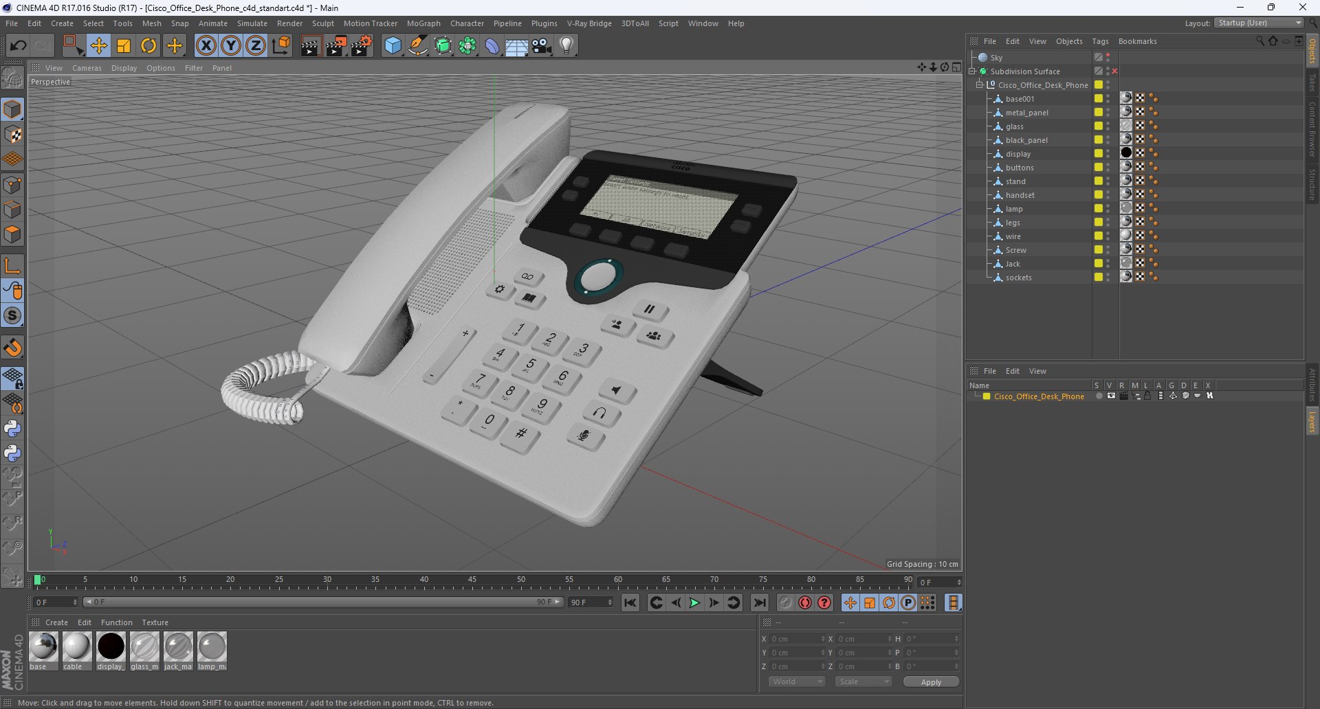 Cisco Office Desk Phone 3D Model - TurboSquid 2279306