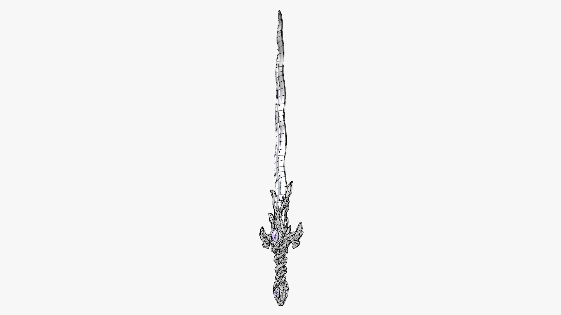 Stylized Fantasy RPG Weapon Sword Flamberge Claymore Broadsword Buster ...