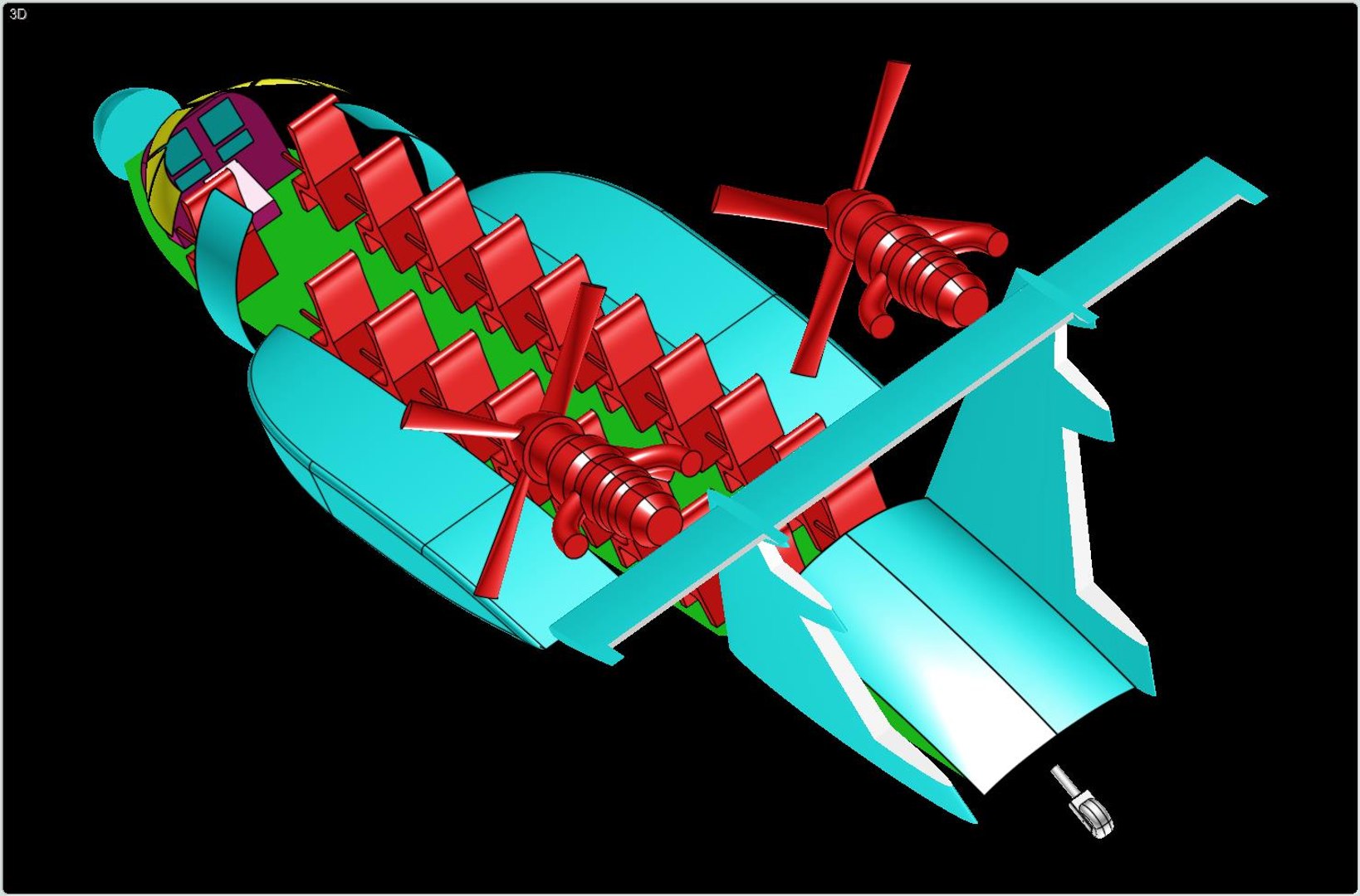 3d Beriev Aircraft Solid Assembly