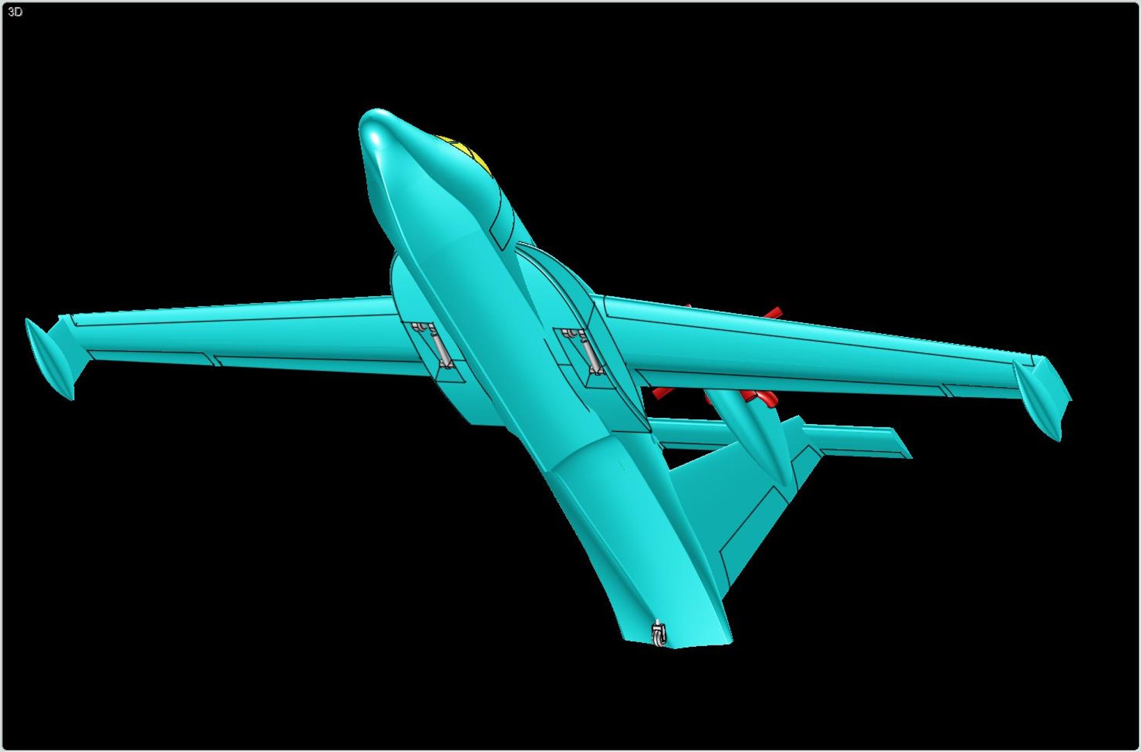 3d Beriev Aircraft Solid Assembly