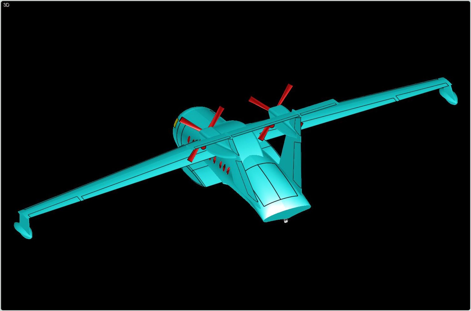 3d Beriev Aircraft Solid Assembly