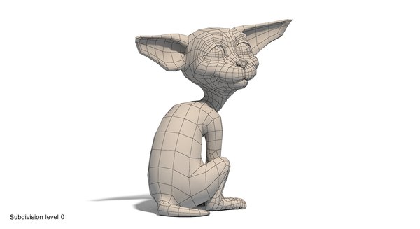 cat character rig 3d model