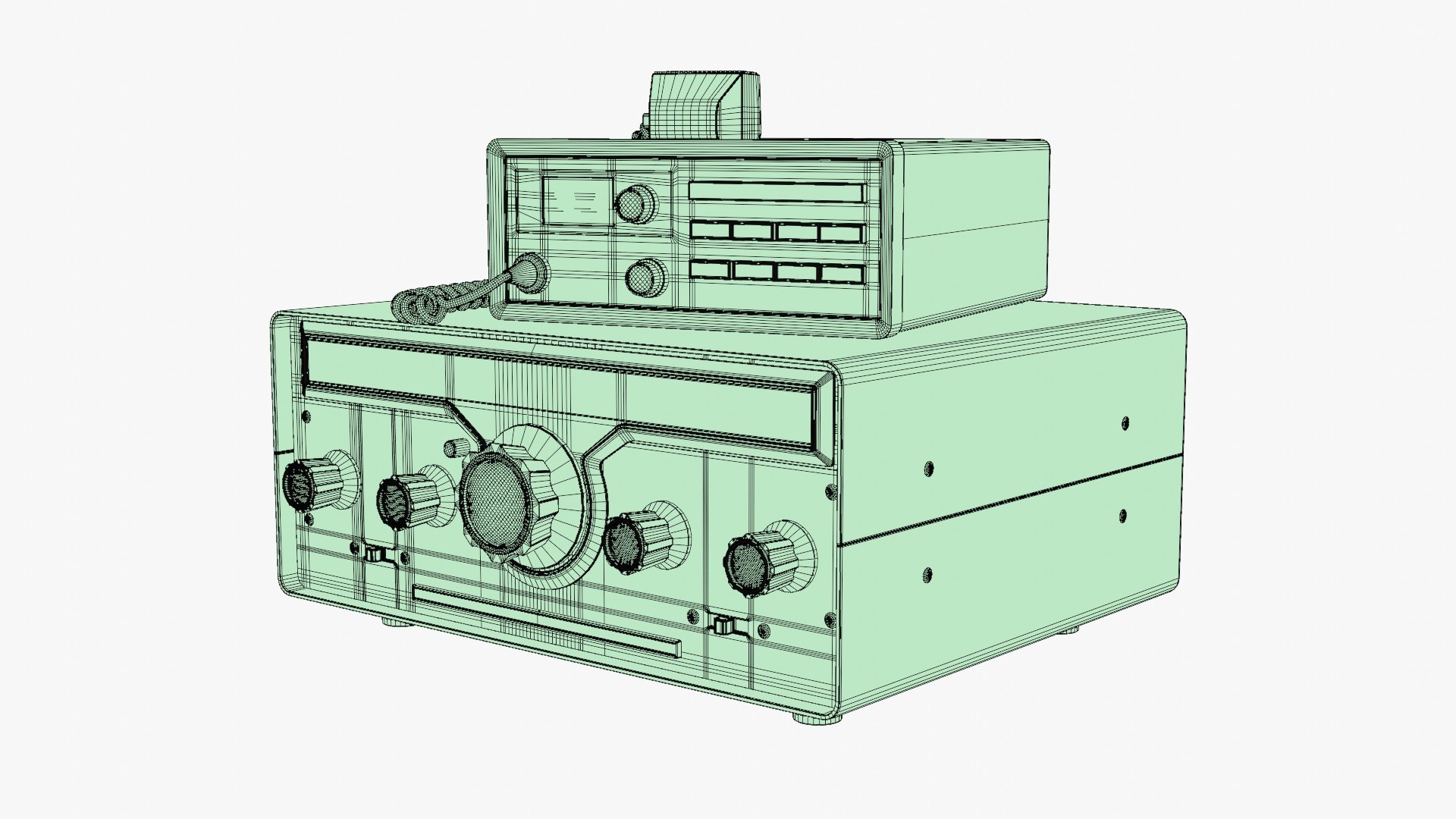 3D VIntage Heathkit HR-1680 Ham Radio Receiver - TurboSquid 2339333