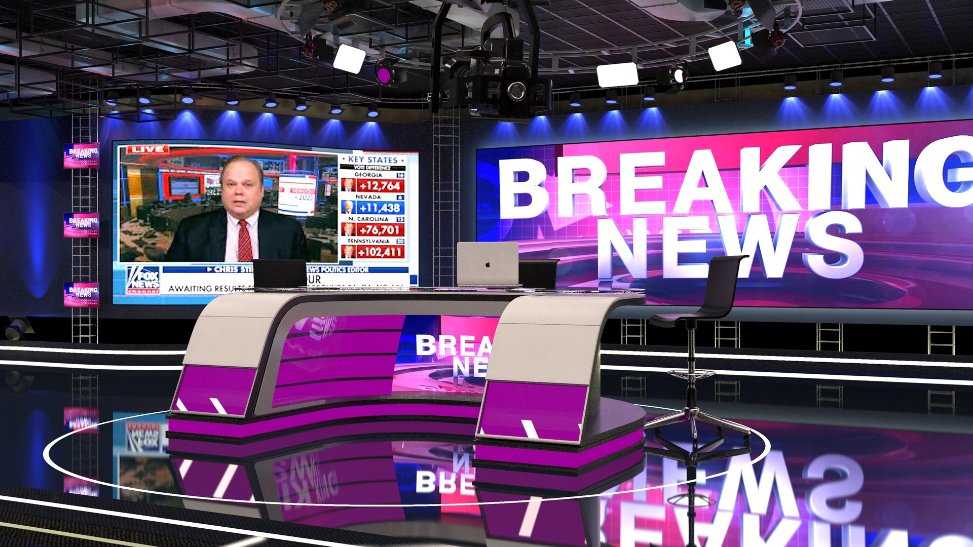 TV Studio News Model - TurboSquid 1949257