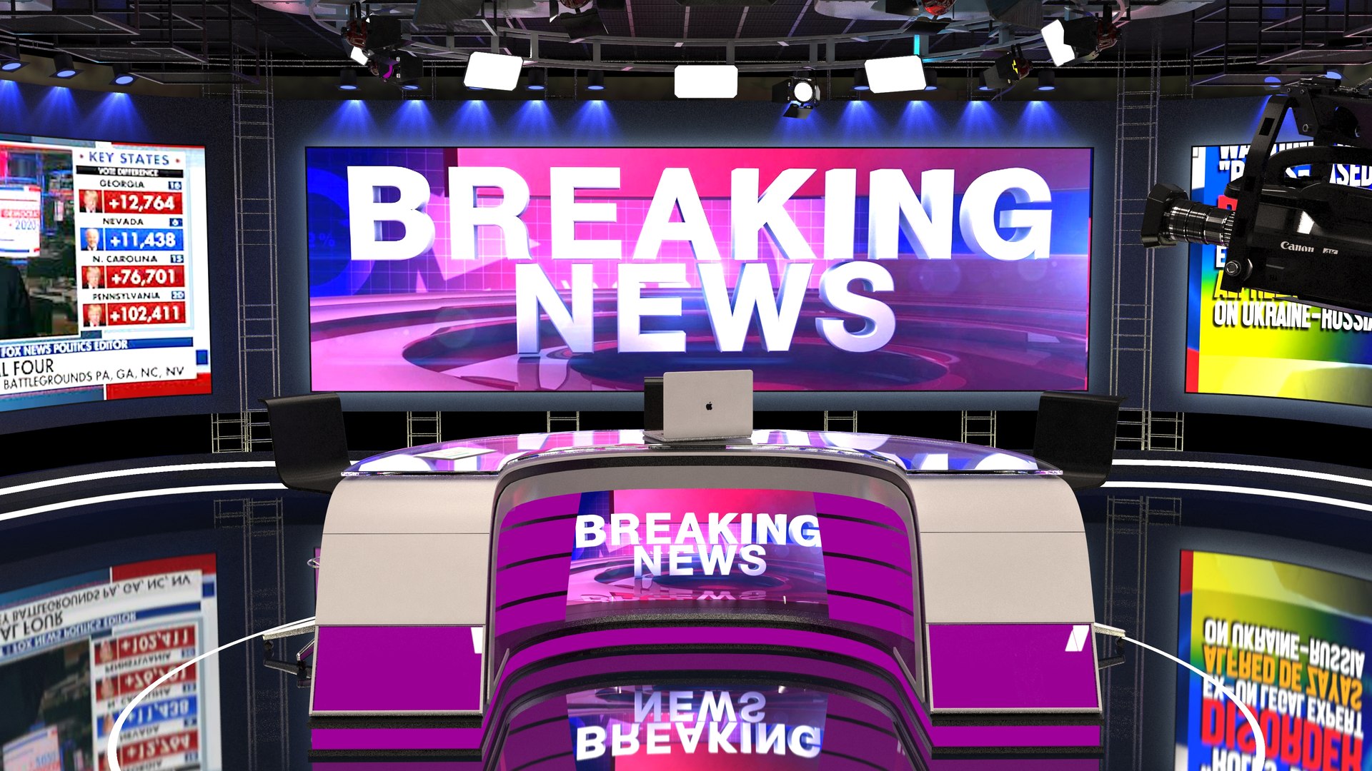 TV Studio News Model - TurboSquid 1949257