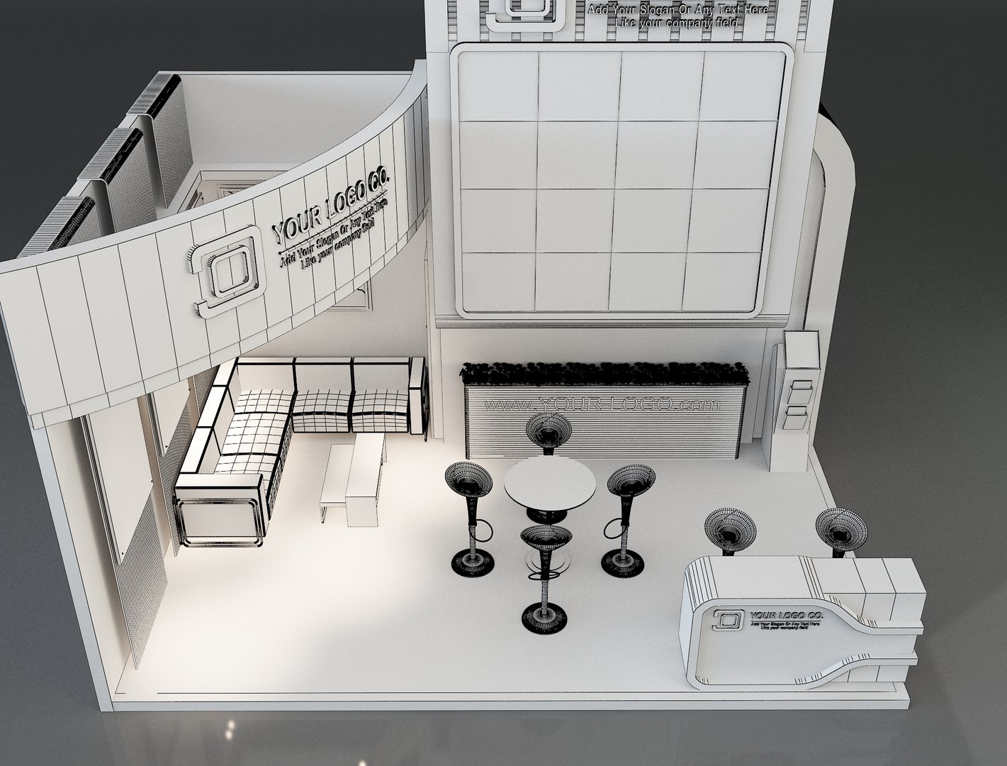 3D Model Stand Exhibition Booth - TurboSquid 1548621