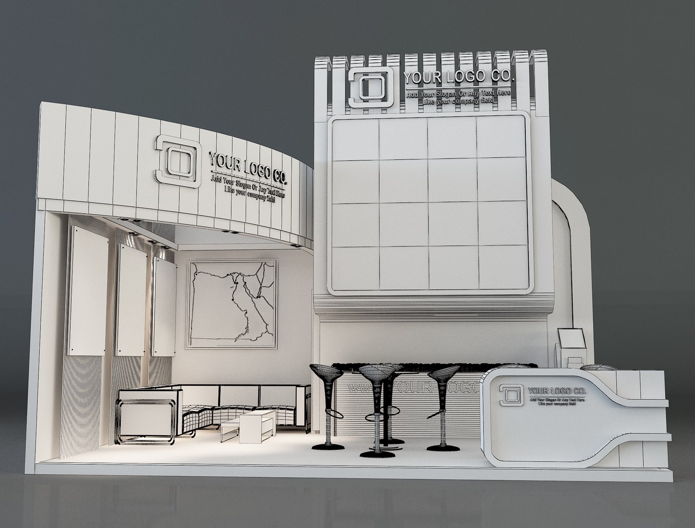 3D Model Stand Exhibition Booth - TurboSquid 1548621
