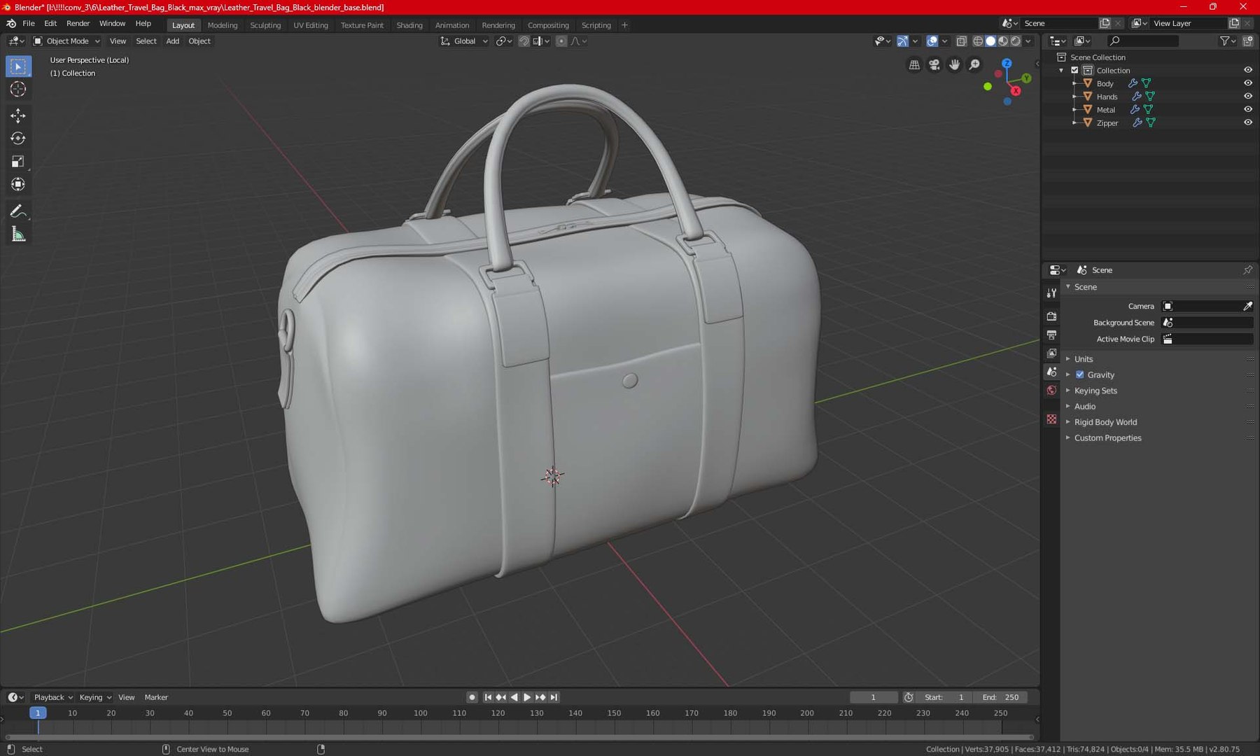 3D Leather Travel Bag Green Model - TurboSquid 2202808