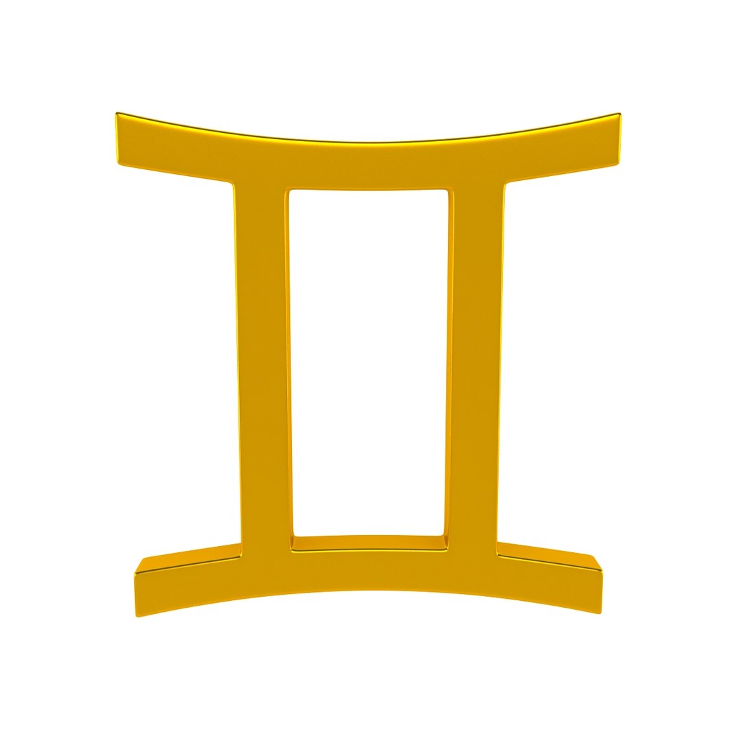 Zodiac Gemini Sign 3d Model