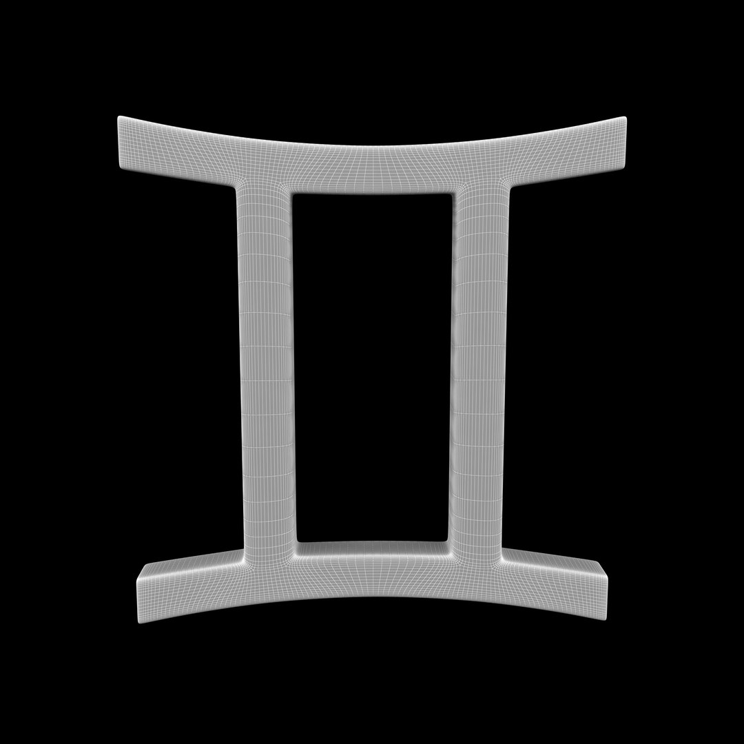 Zodiac Gemini Sign 3d Model