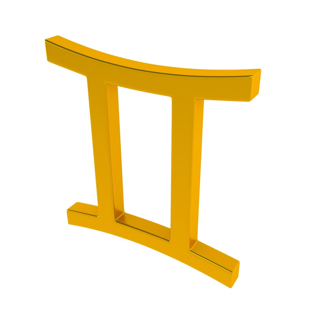 Zodiac Gemini Sign 3d Model