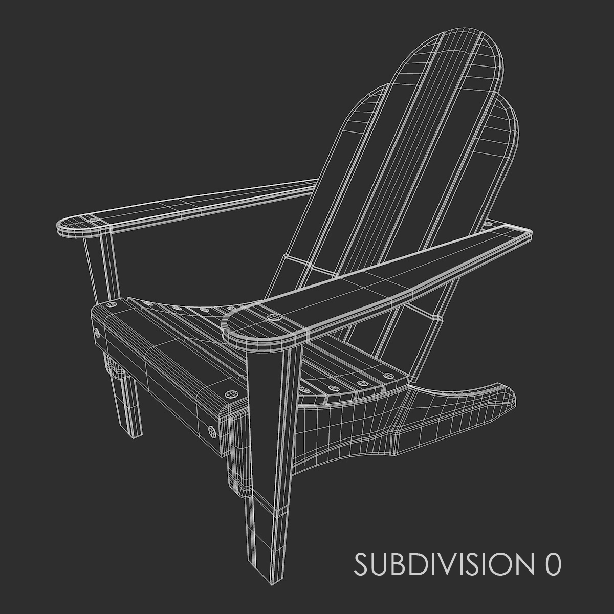 adirondack chair 3d model