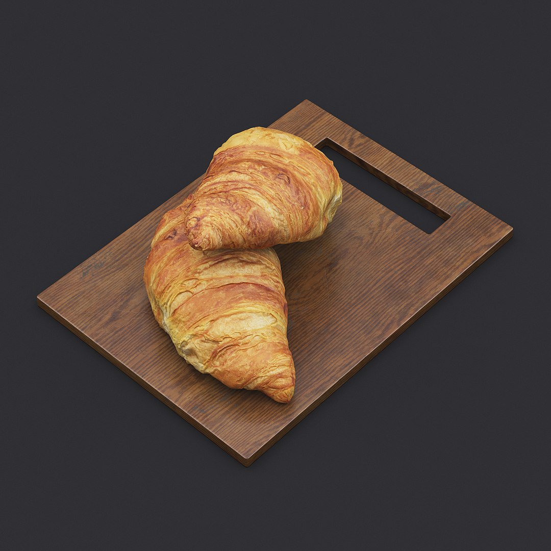 Croissants 3D Model - TurboSquid 2110250