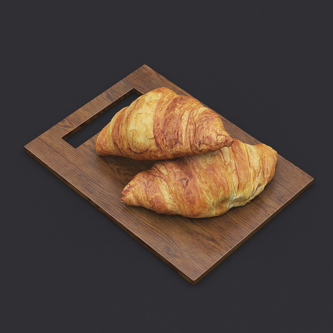 Croissants 3D Model - TurboSquid 2110250