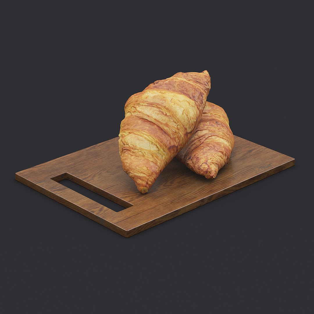 Croissants 3D Model - TurboSquid 2110250