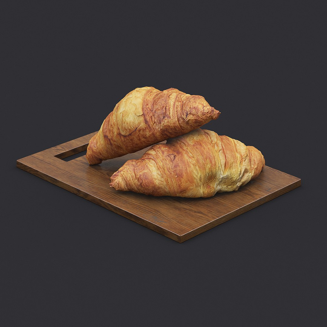 Croissants 3D Model - TurboSquid 2110250