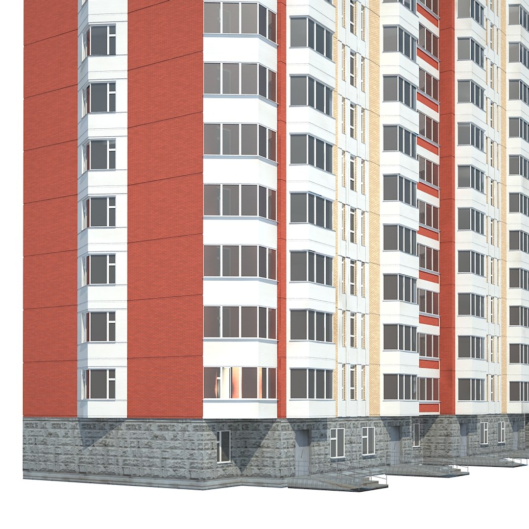 3d P-44 T Moscow Building Model