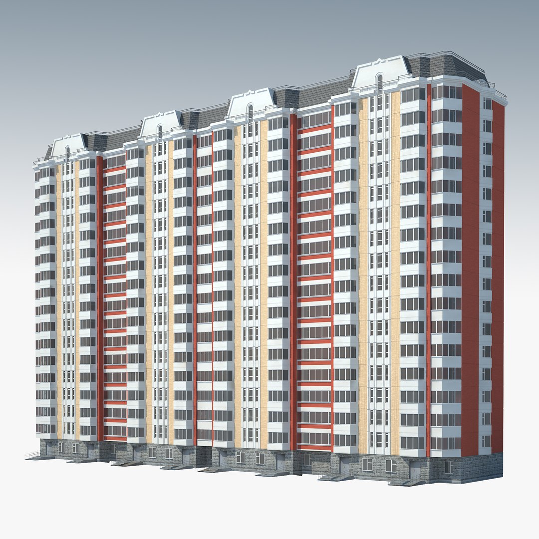 3d P-44 T Moscow Building Model