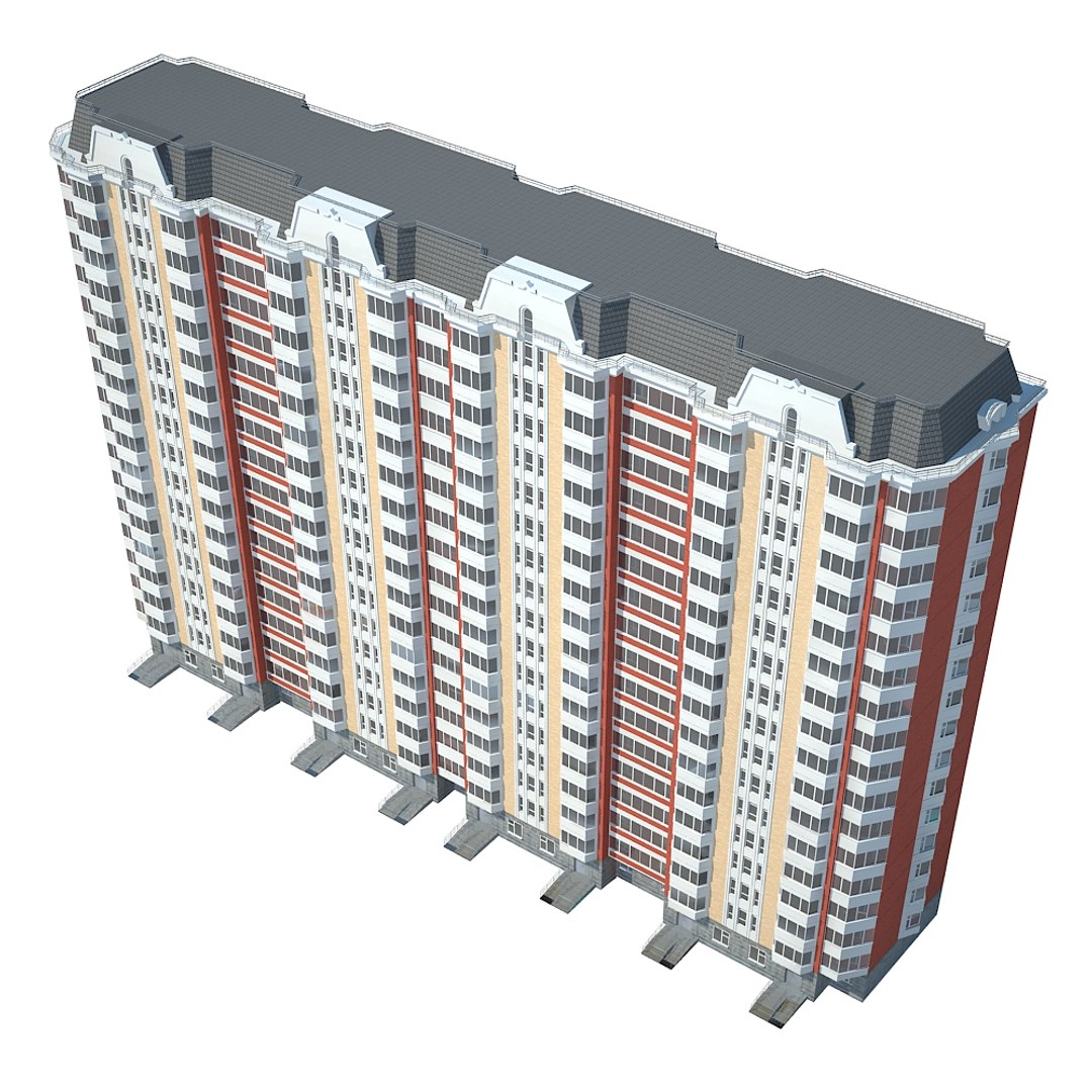 3d P-44 T Moscow Building Model