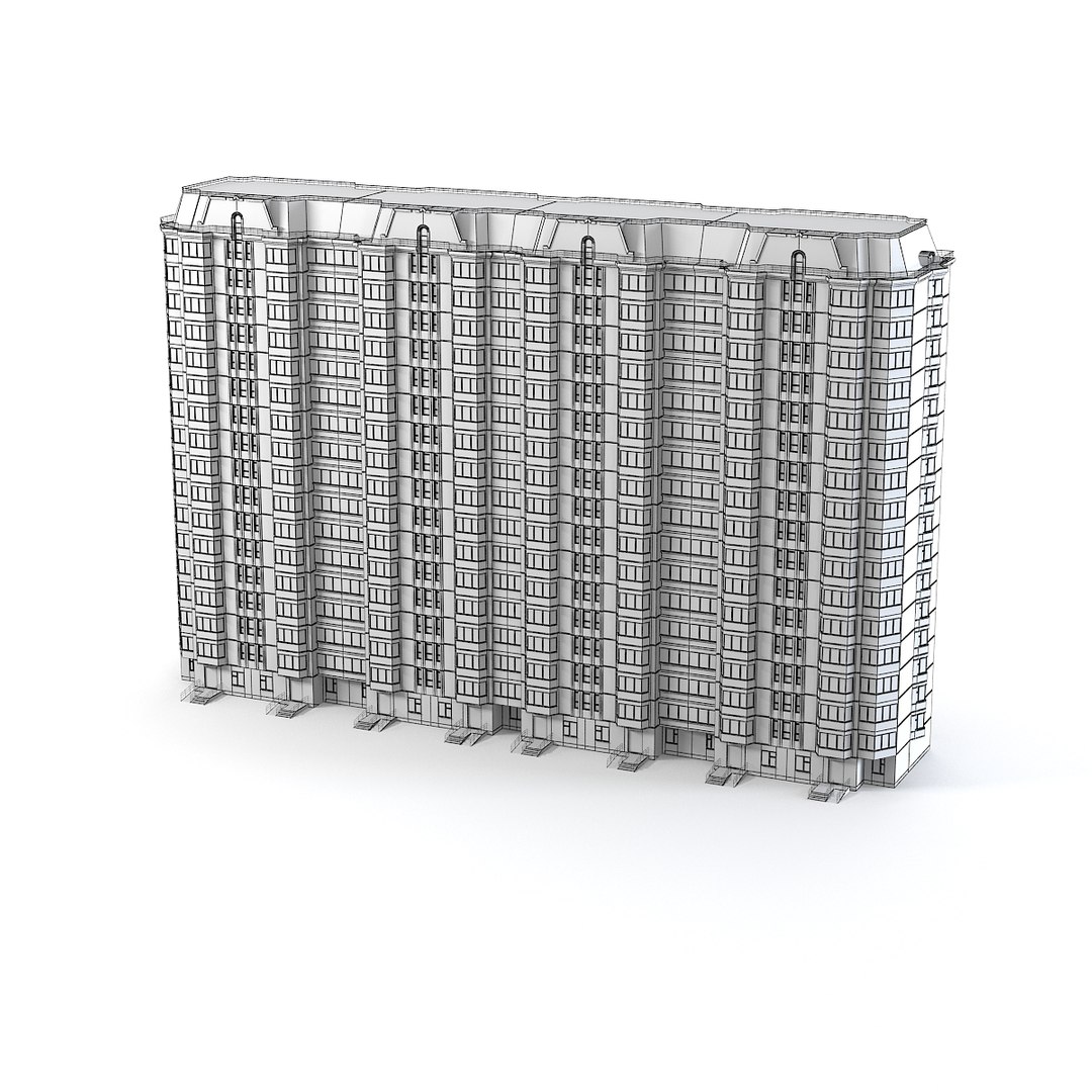 3d P-44 T Moscow Building Model