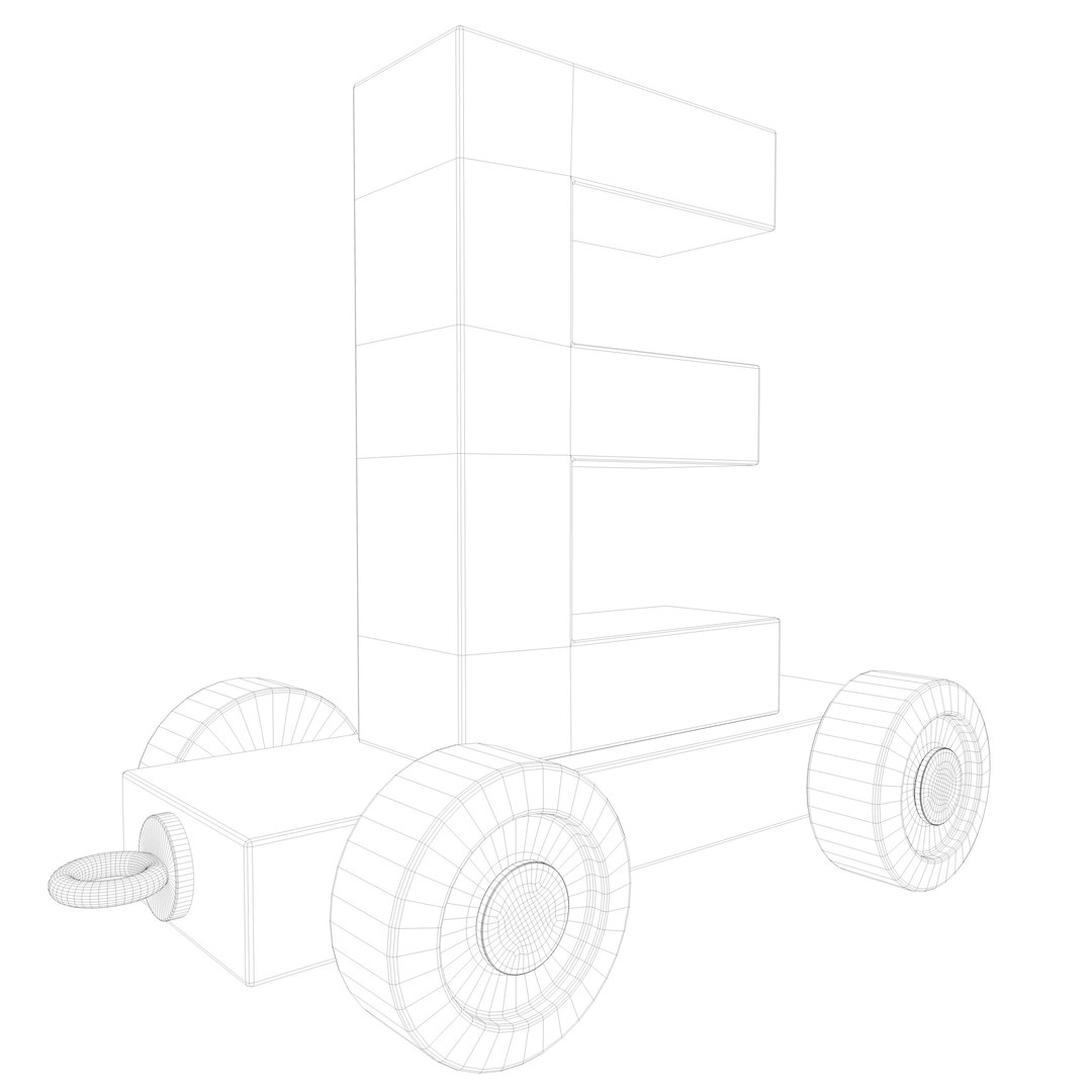 Letter e car 3D model - TurboSquid 1559576
