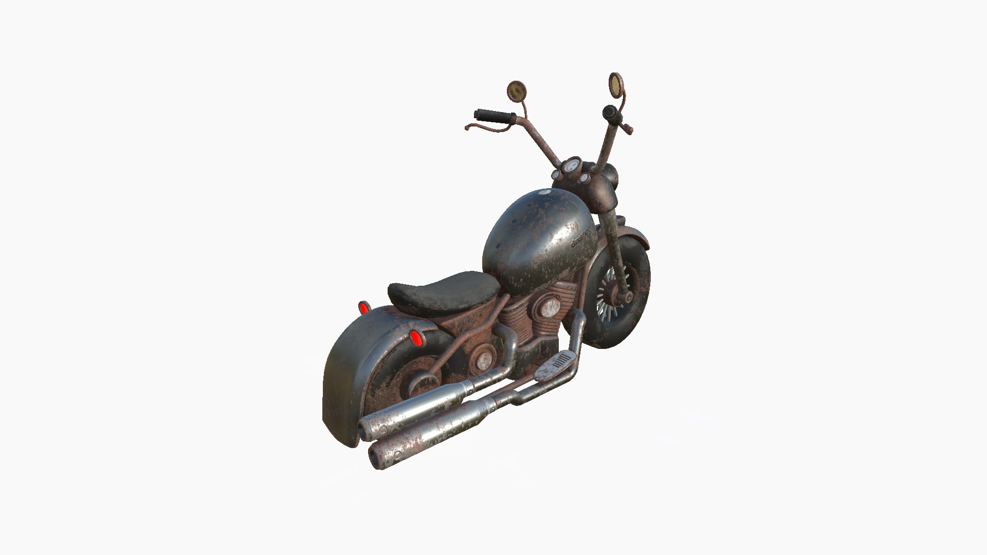 Motorcycle Cartoon A20 Rust - Custom Vehicle Design model - TurboSquid ...