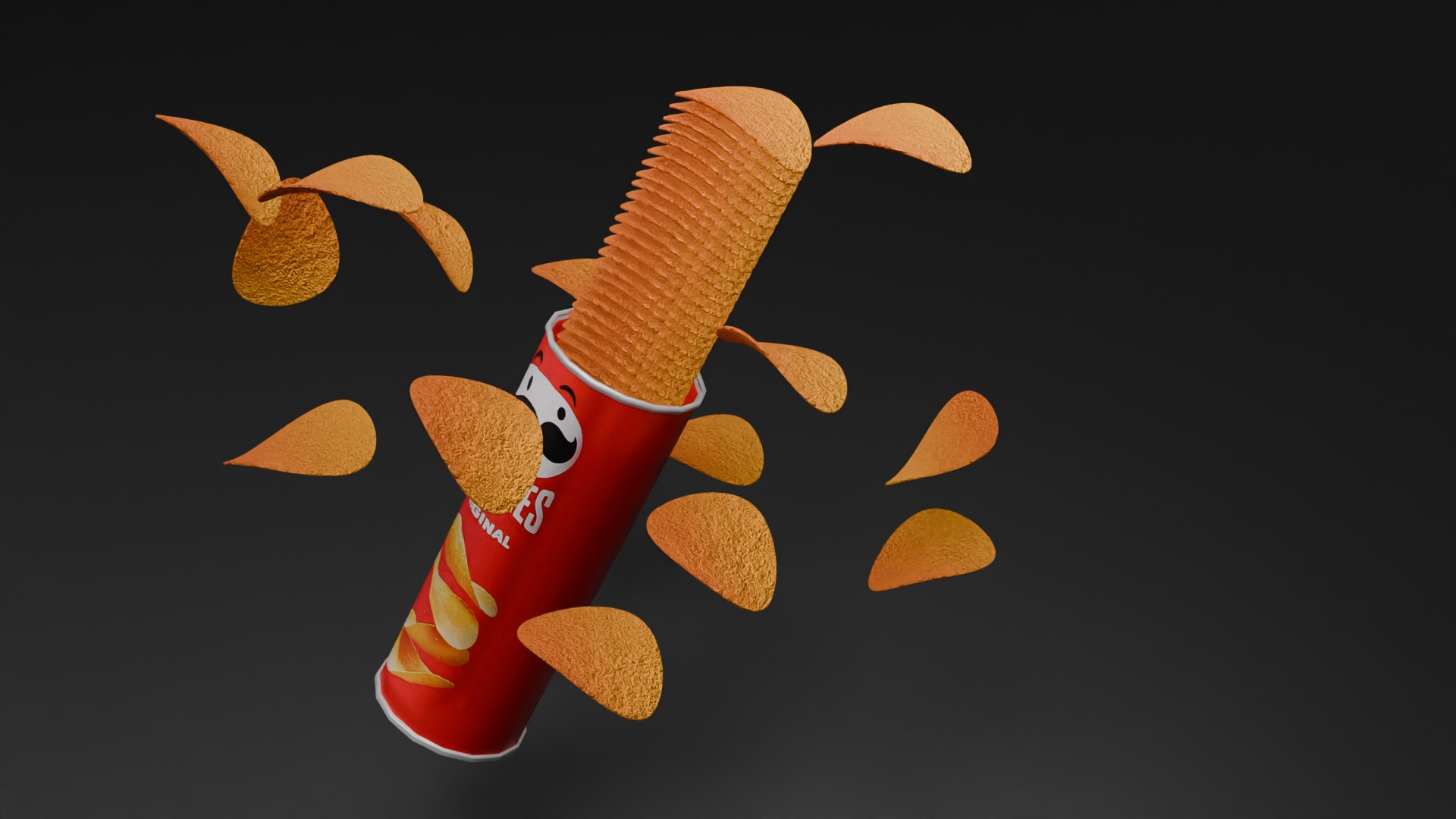 PRINGLES CHIPS BOX 3D MODEL Model - TurboSquid 2233526
