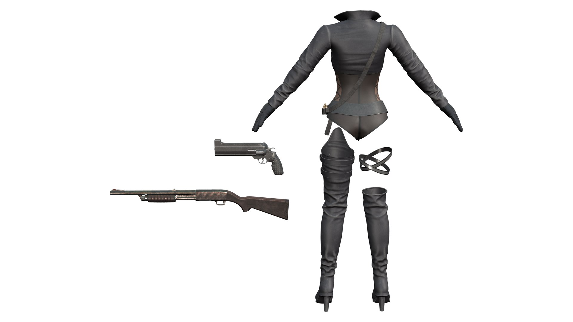 Cyber Cop Full Outfit 3D Model - TurboSquid 1980993