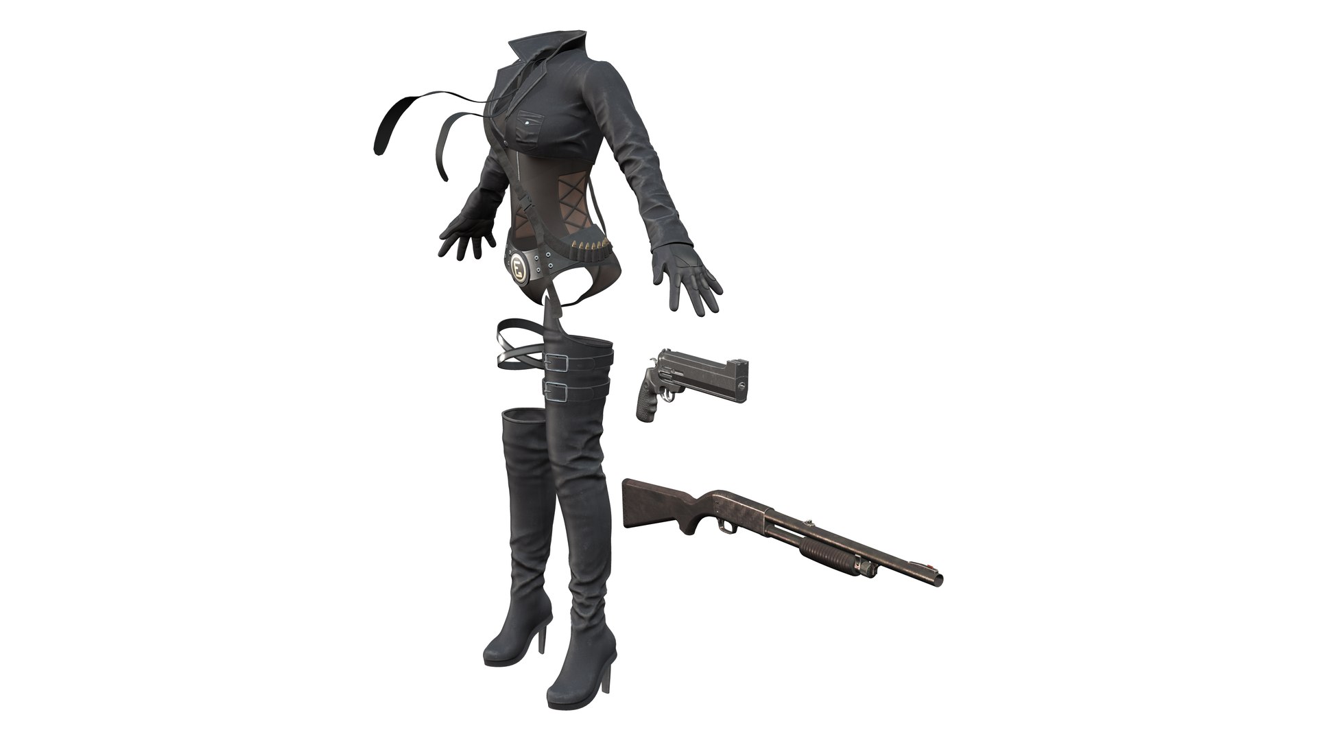 Cyber Cop Full Outfit 3D Model - TurboSquid 1980993