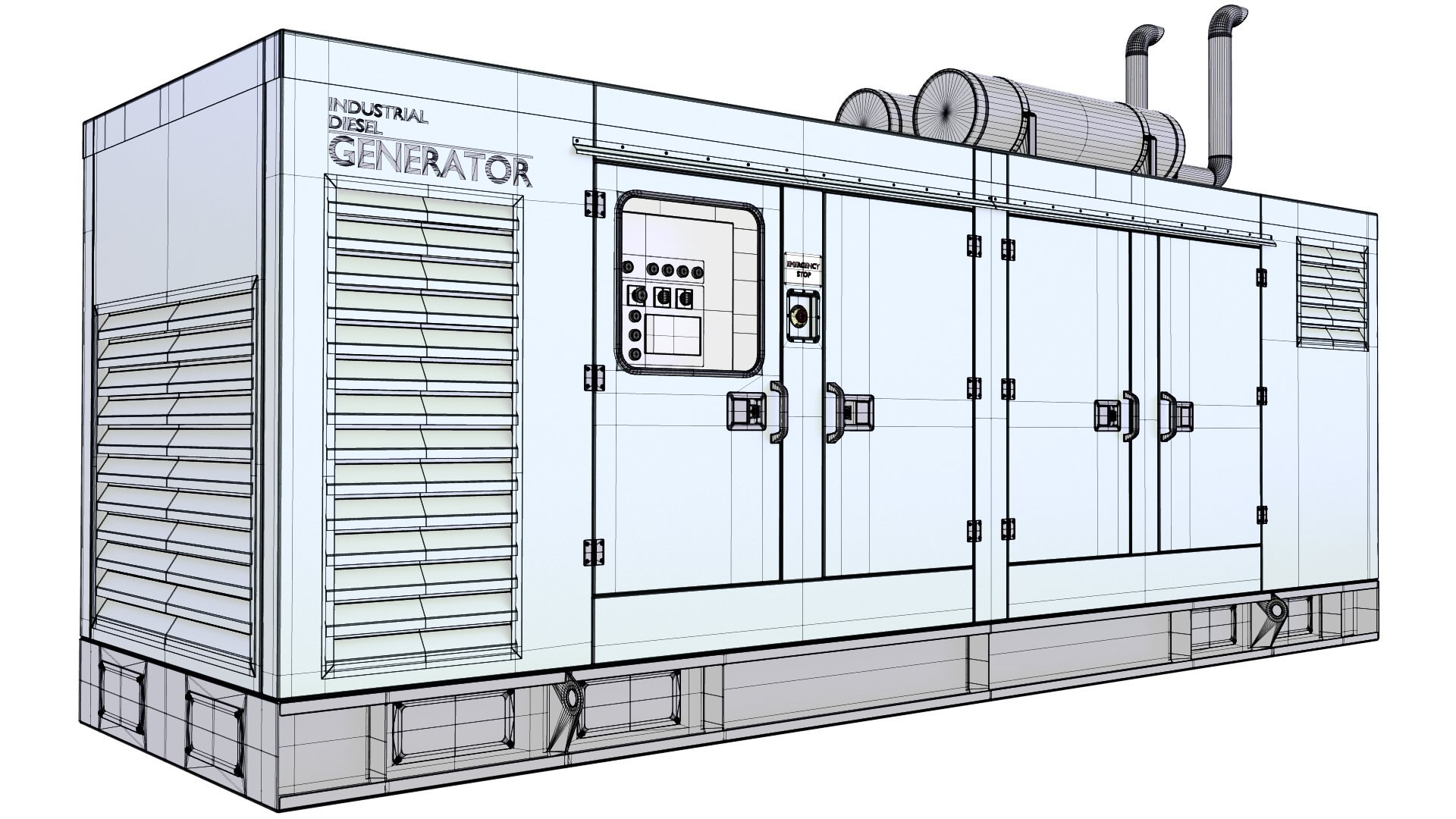 Industrial Diesel Power Generator 18 model - TurboSquid 1980035