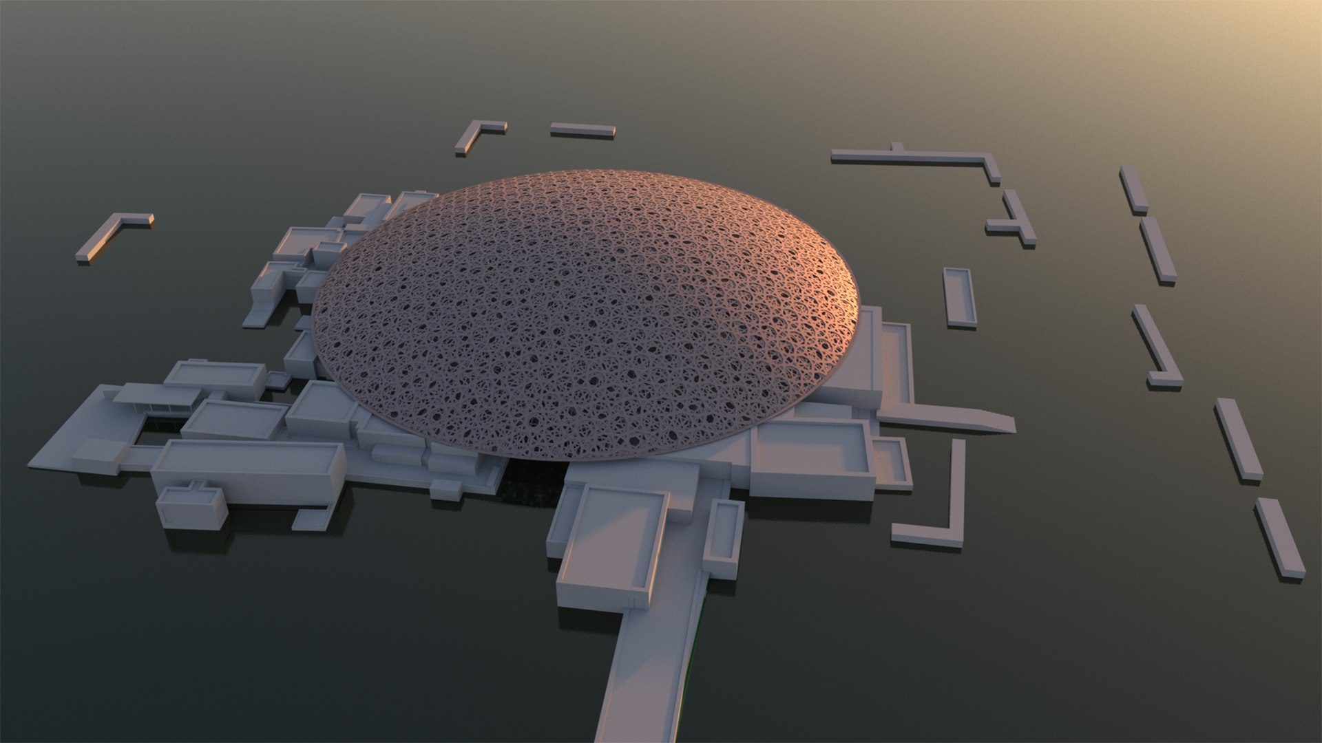 Louvre Abu Dhabi Museum 3D Model Model - TurboSquid 2207645