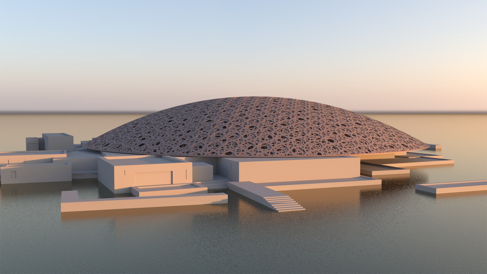 Louvre Abu Dhabi Museum 3D Model Model - TurboSquid 2207645