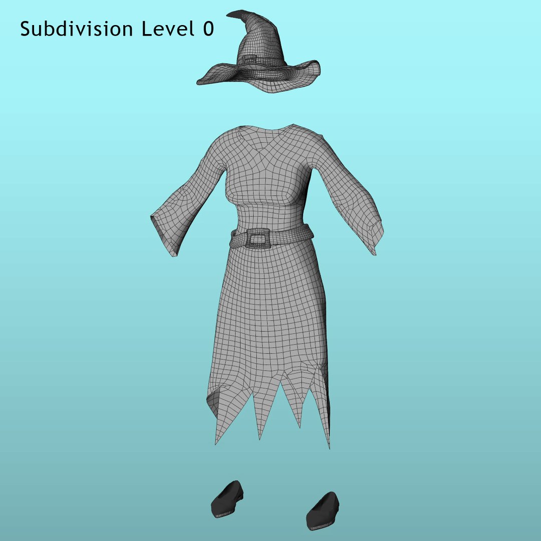 3d Female Character Witch Model
