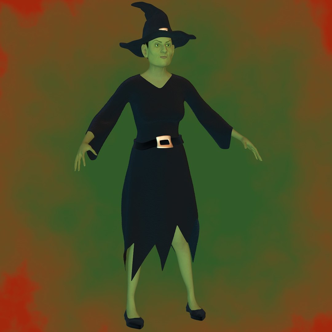 3d Female Character Witch Model