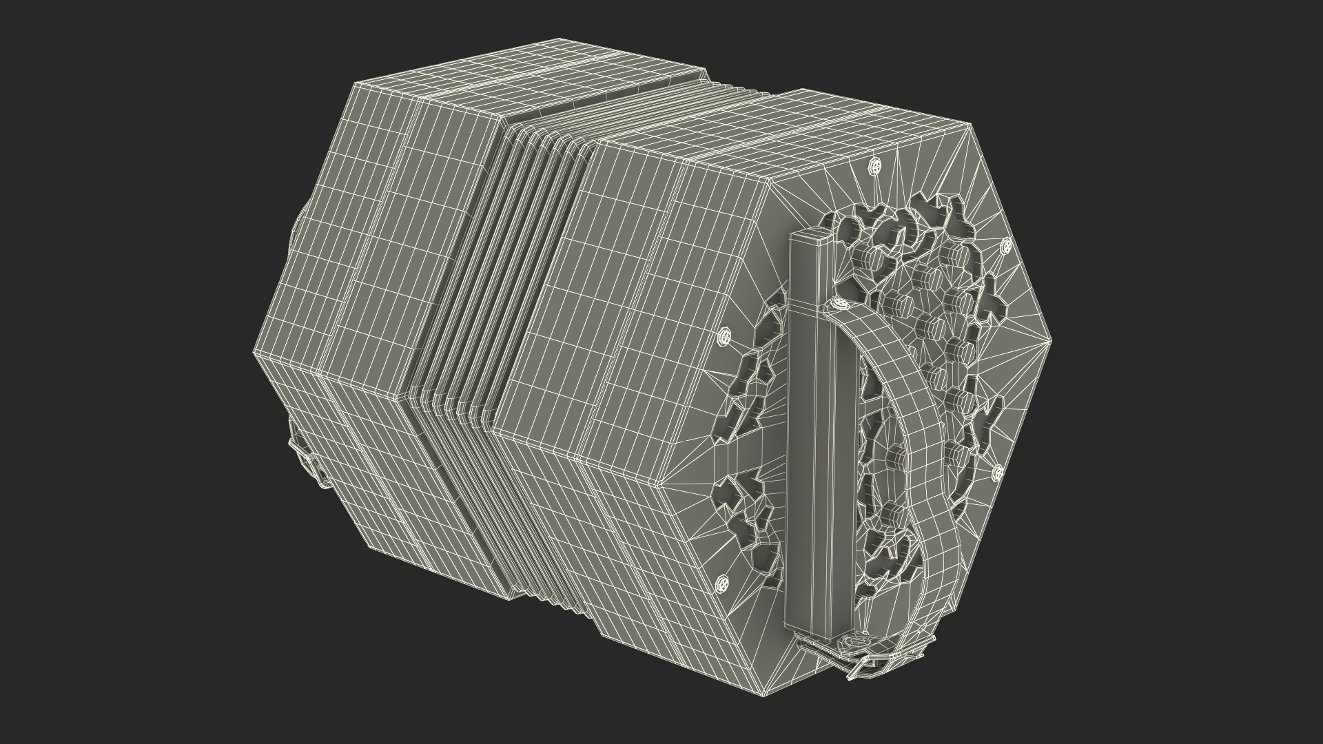 3D Traditional Handheld Concertina Red - TurboSquid 2419368