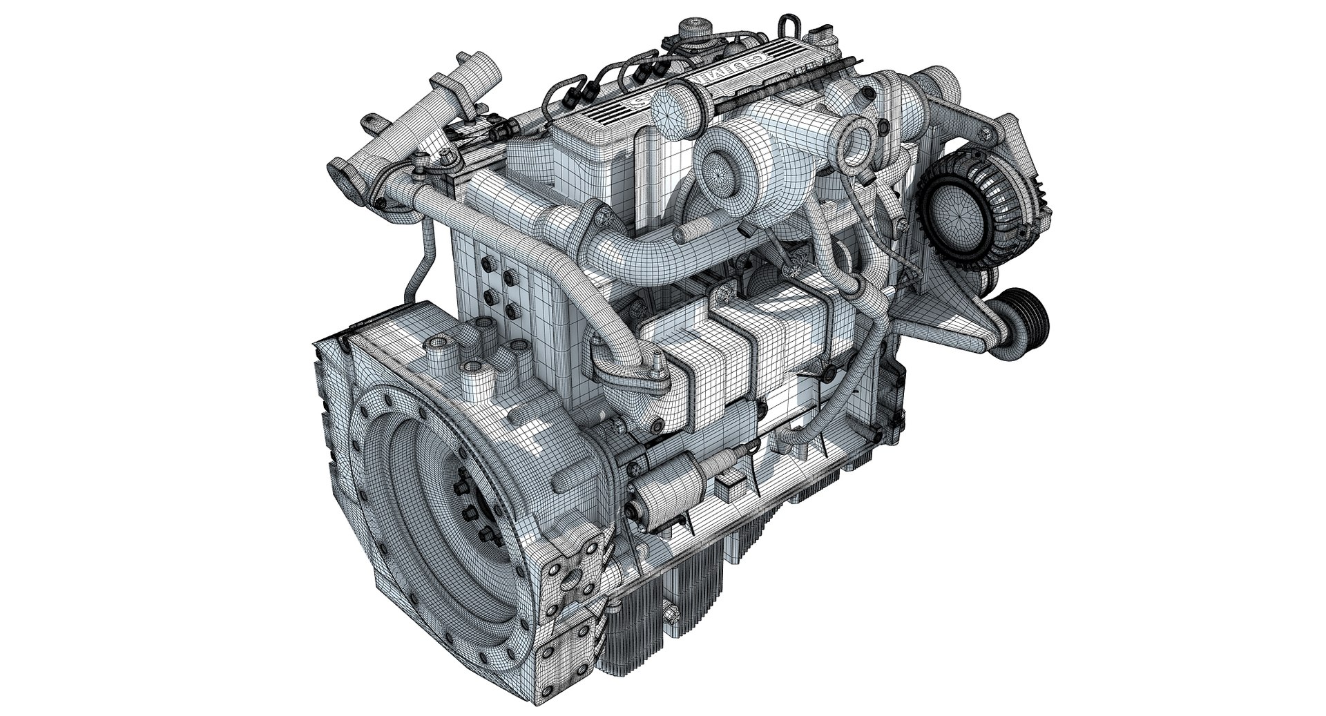 3d Model Cummins Engine Off-highway Agriculture