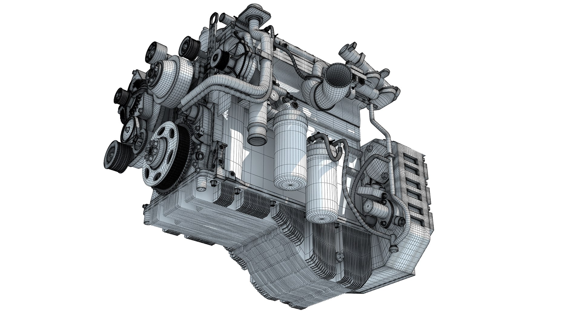 3d model cummins engine off-highway agriculture
