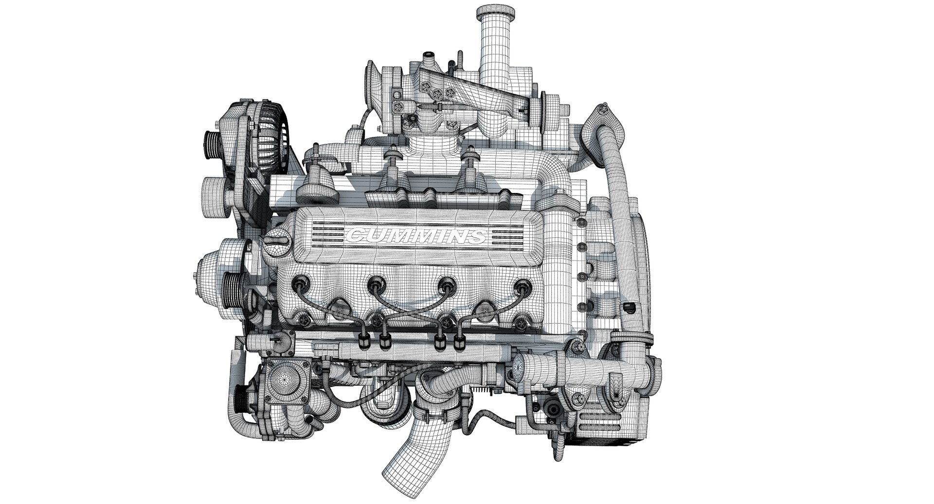 3d model cummins engine off-highway agriculture