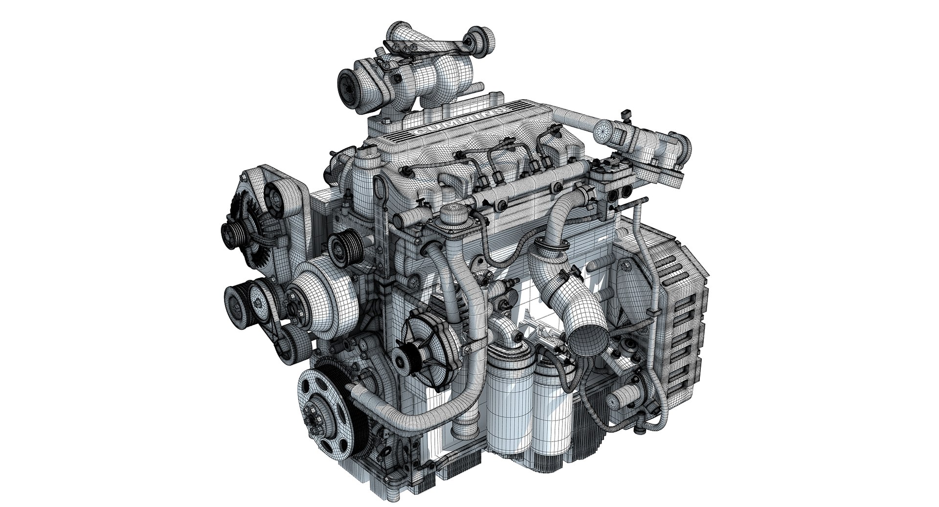 3d Model Cummins Engine Off-highway Agriculture