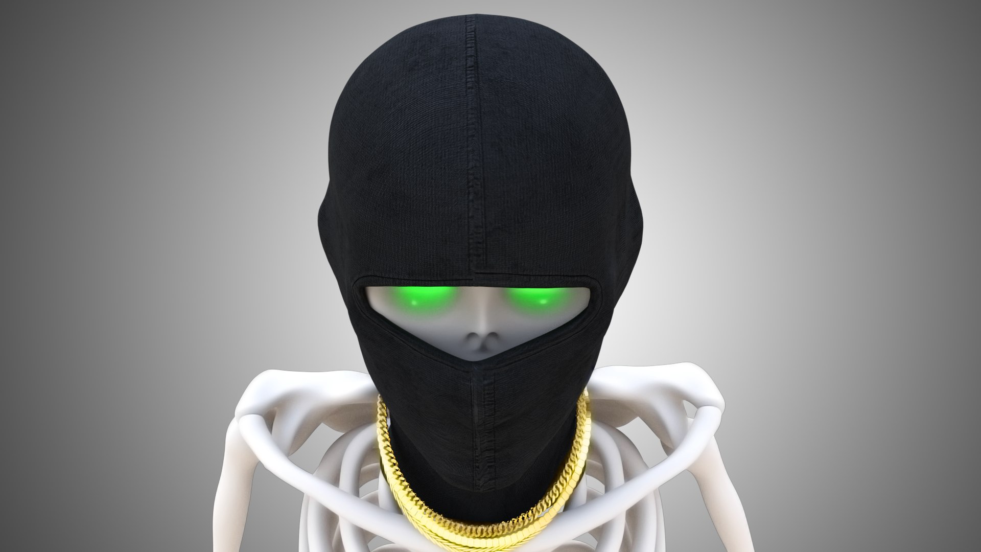 3D Skeleton 3D Model Gold Chain - TurboSquid 1958333